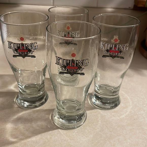 Kipling | Dining | Kipling Light Lager Set Of 4 Pint Sized Beer Glasses ...